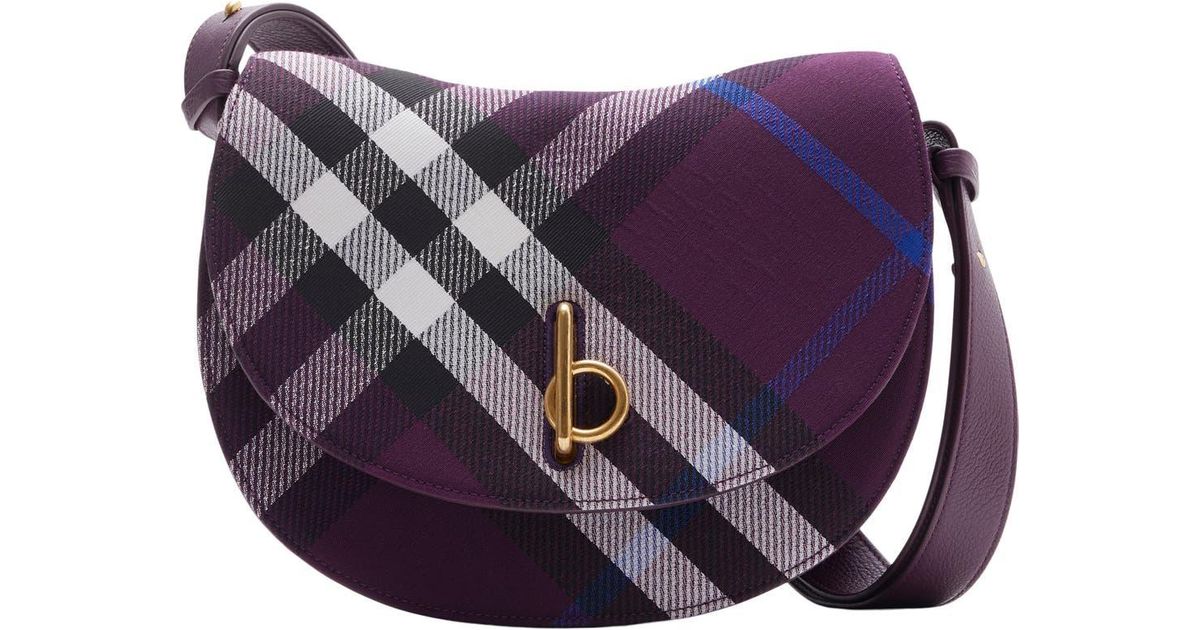 Burberry Medium Rocking Horse Bag in Purple | Lyst