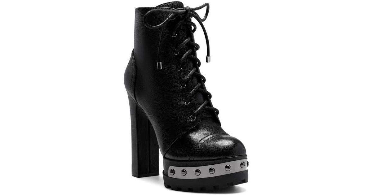 Jessica Simpson Irella Platform Combat Boot in Black | Lyst