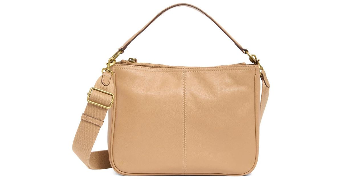 Lucky Brand Clay Leather Shoulder Bag in Natural | Lyst