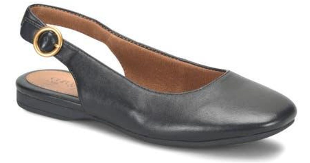 EuroSoft Kelsa Slingback Flat in Black | Lyst