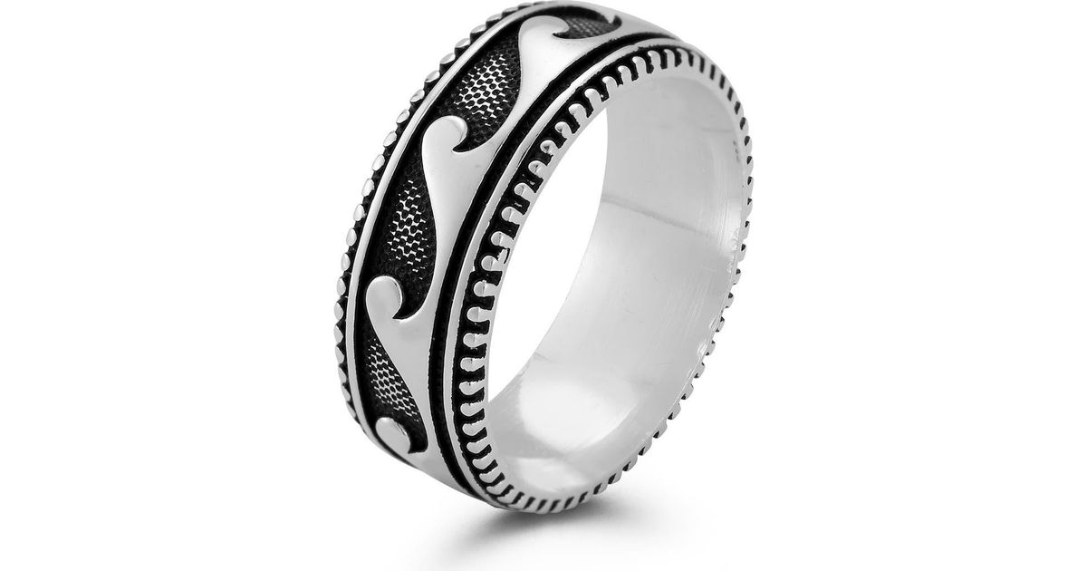 YIELD OF MEN Yield Of Wave Ring in Metallic for Men | Lyst
