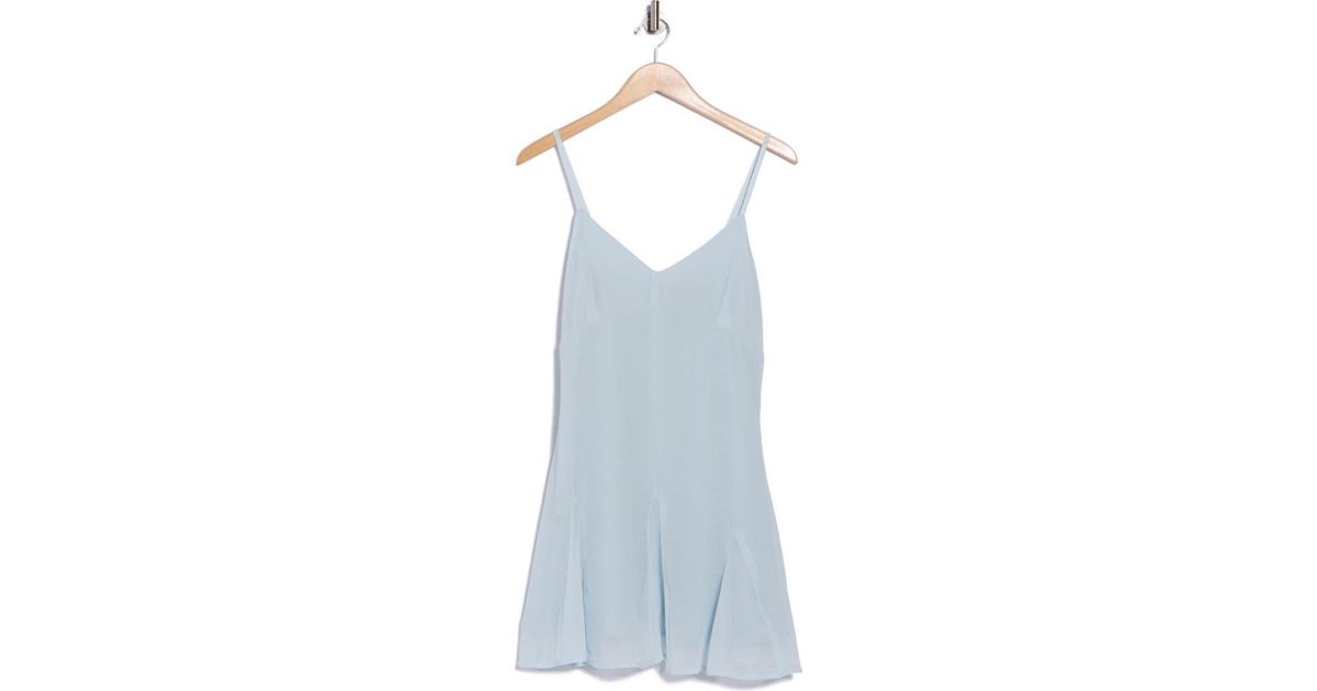 ASOS Swing Fit & Flare Minidress in Blue | Lyst