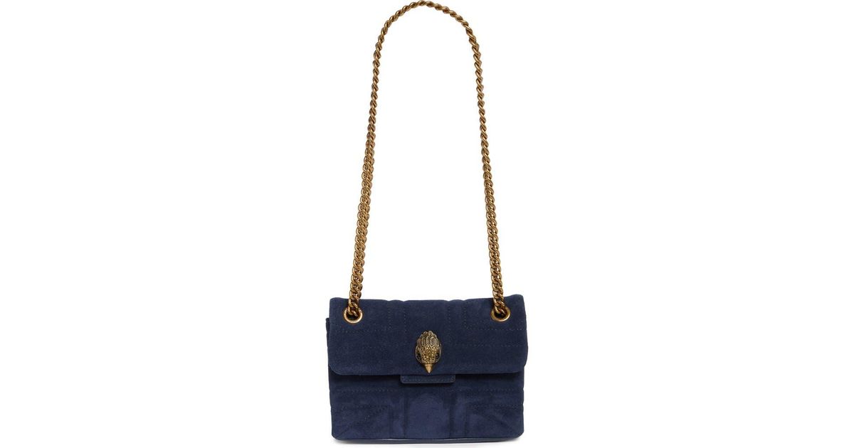 Kurt Geiger Mini Kensington Convertible Leather Crossbody Bag in Blue ...