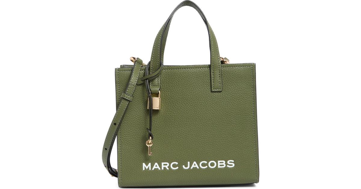 Marc Jacobs Mini Grind Top Handle Satchel in Green | Lyst