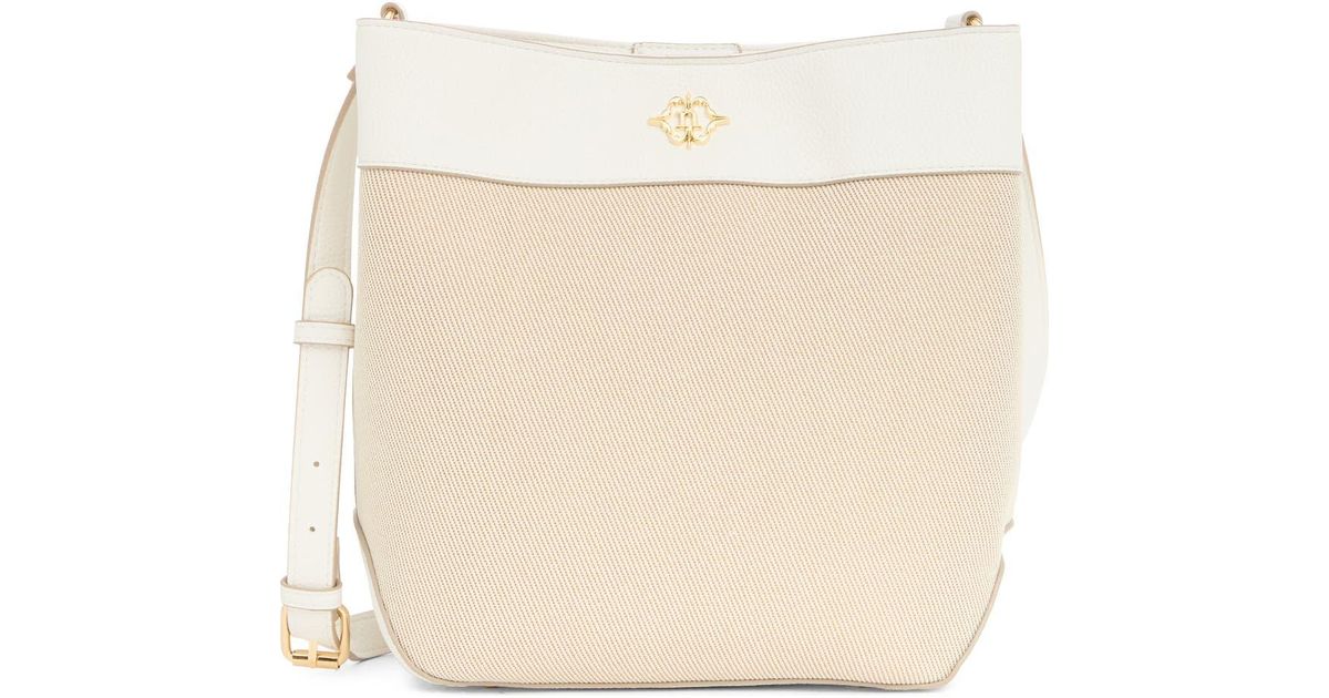 Nanette Lepore Lynne Triple Section Bucket Bag in Natural | Lyst