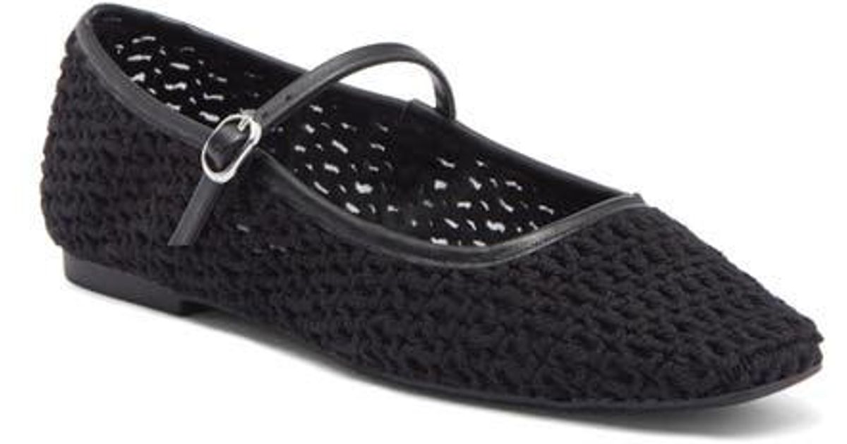 Steve Madden Marree Mary Jane Flat in Black | Lyst