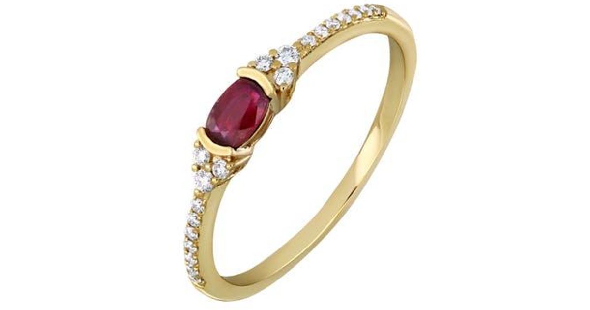 Bony Levy El Mar 18K Ruby & Diamond Ring in White | Lyst