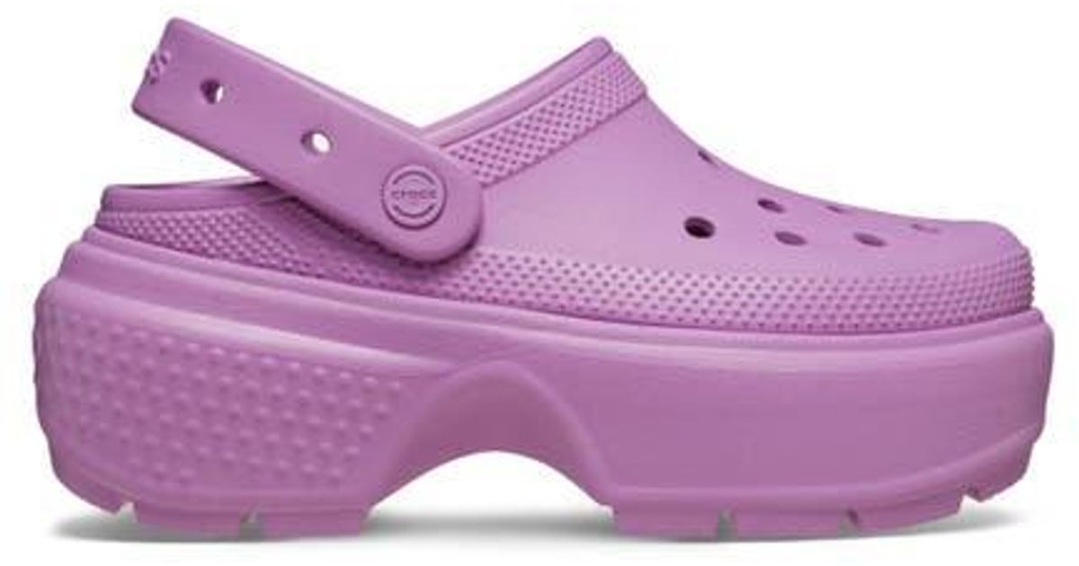 Crocs™ Stomp Slingback Platform Clog in Purple | Lyst