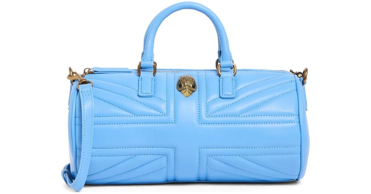 Kurt Geiger Kensington Uj Quilted Leather Barrel Bag in Blue | Lyst