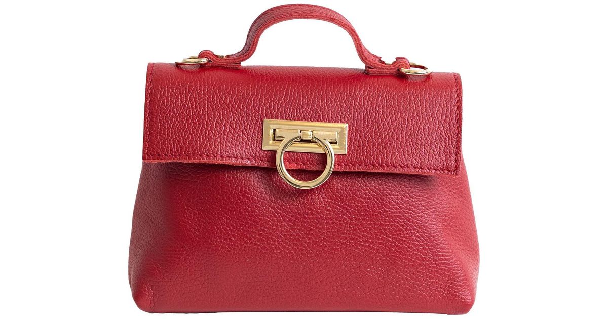 Persaman New York Leather Satchel in Red | Lyst