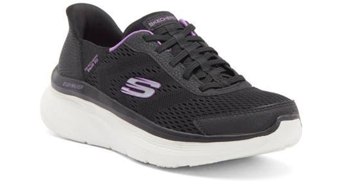 Skechers D-Lux Walker Swift-Fit Sneaker in Black | Lyst