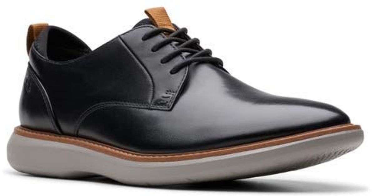 Clarks Brantin Plain Toe Derby in Black for Men | Lyst