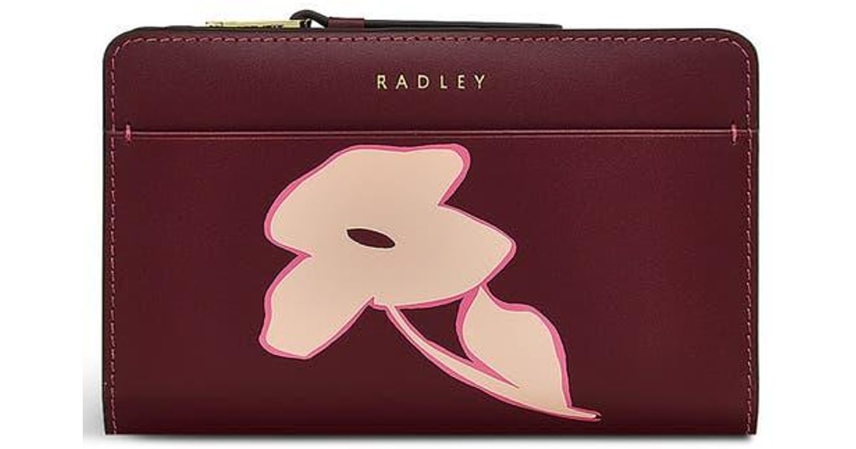 Radley Liverpool Lane Bloom Medium Leather Bifold Wallet in Purple | Lyst