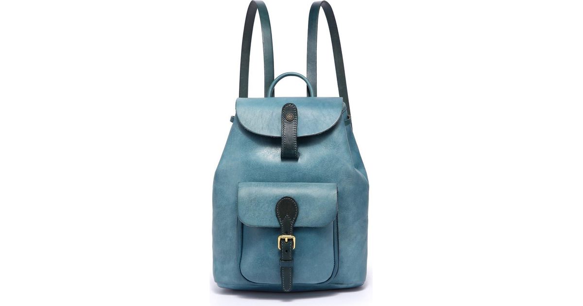 Old Trend Isla Small Leather Backpack in Blue | Lyst