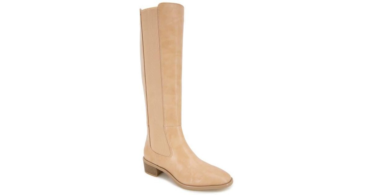 Splendid Camel Knee-High Chelsea Boots in Natural | Lyst