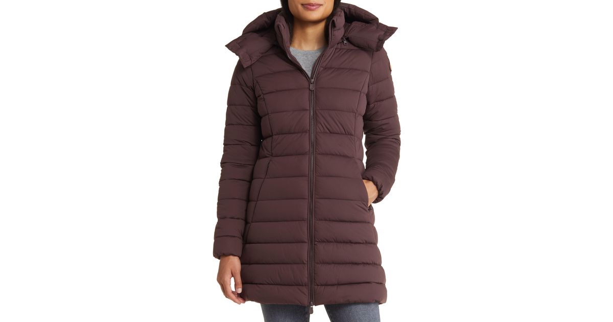 Save The Duck Dorothy Hooded Stretch Puffer Jacket in Purple | Lyst Save The Duck Dorothy Hooded Stretch Puffer Jacket in Purple | Lyst