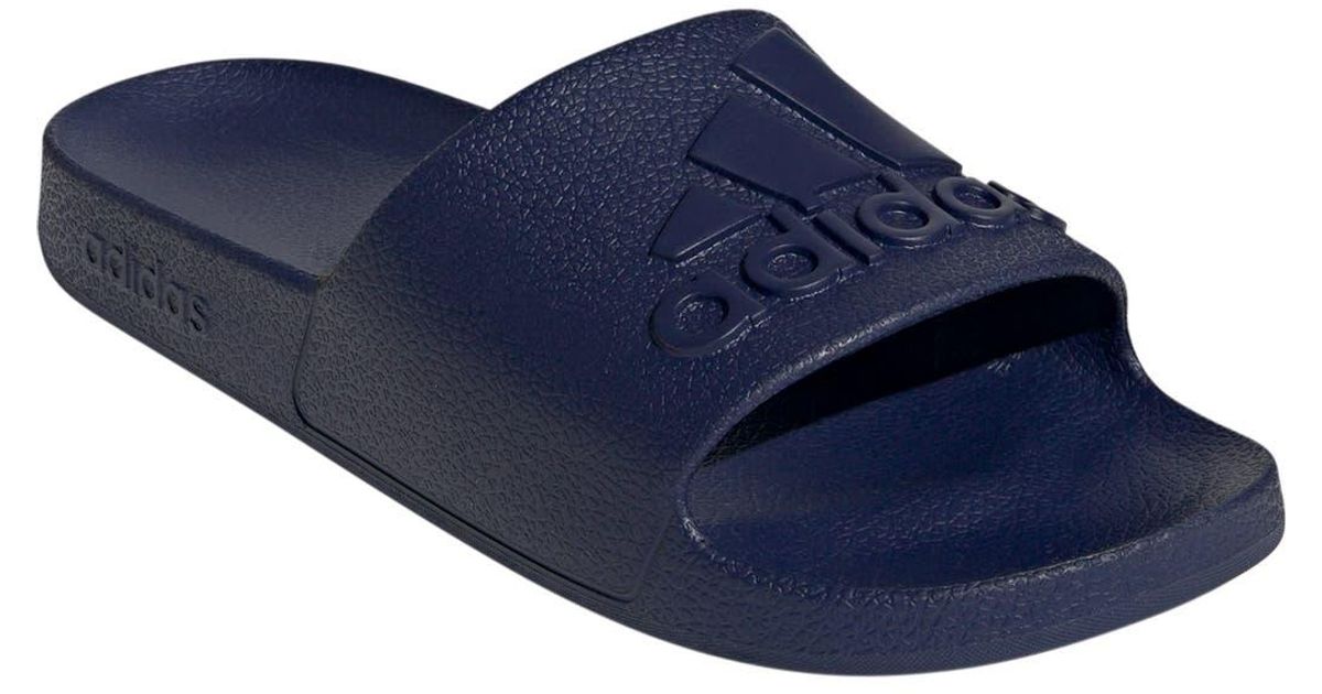 adidas Adilette Aqua Slide Sandal in Blue | Lyst