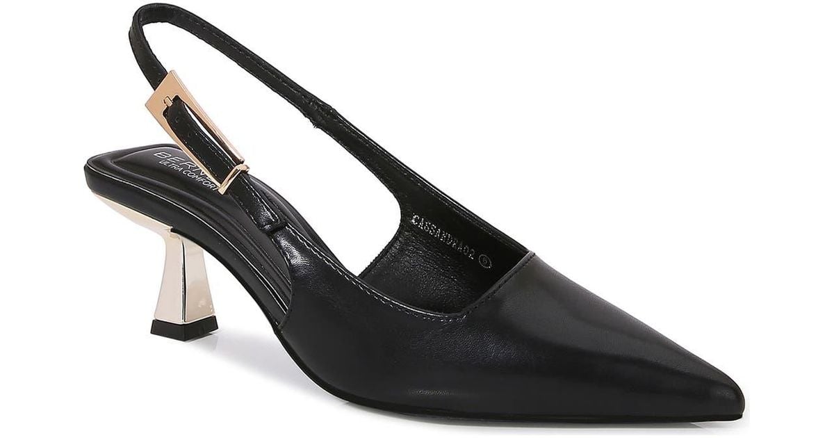 BERNESS Cassandra Kitten Heel Slingback Pump in Black | Lyst