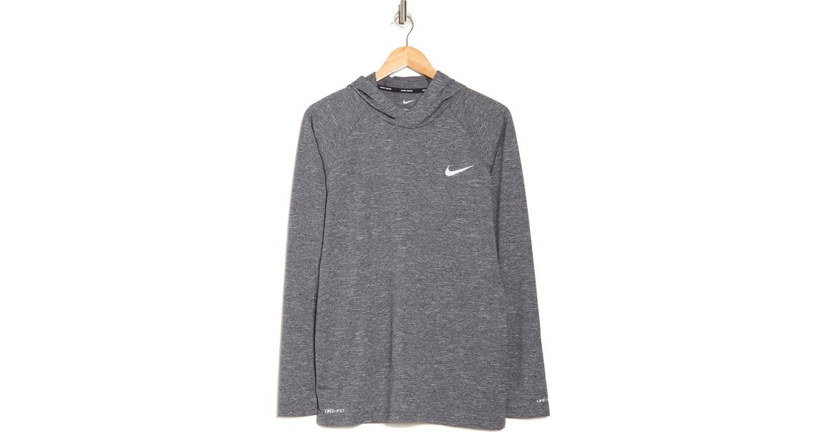 Nike Hooded Dri-Fit Rash Guard in Gray for Men | Lyst