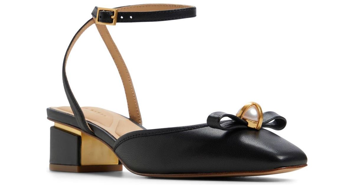 Ted Baker Mabel Ankle Strap Pump in Black | Lyst