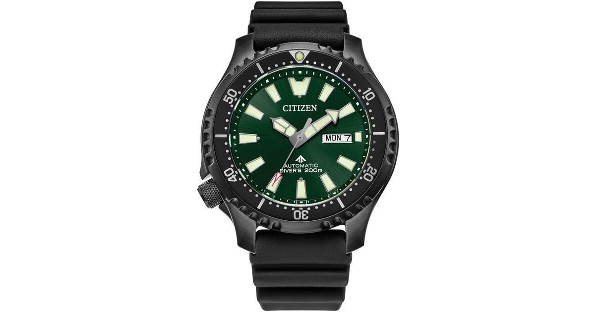 Citizen Promaster Dive Faux Leather Strap Watch, 46Mm in Gray for Men ...