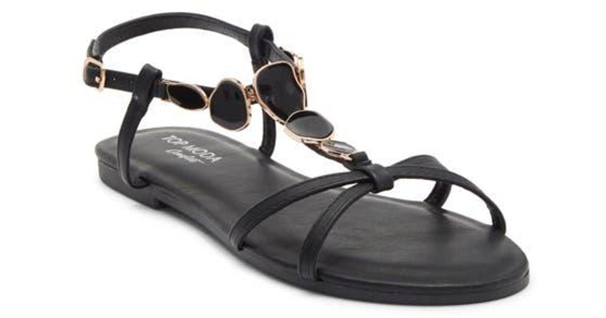 Top Moda Verne Sandal in Black | Lyst