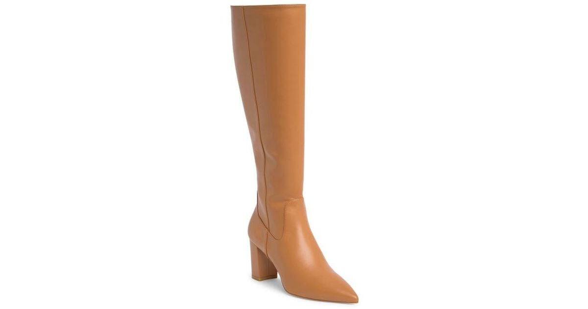 Stuart Weitzman Renegade Block Heel Boot in Brown | Lyst