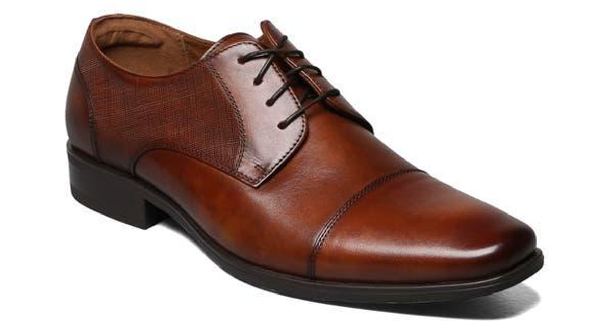 Florsheim Jackson Cap Toe Derby in Brown for Men | Lyst