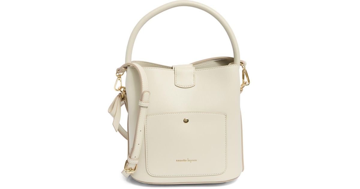 Nanette Lepore Convertible Bucket Bag in Natural | Lyst