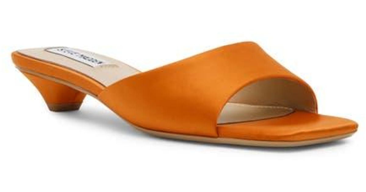 Steve Madden Joanie Kitten Heel Slide Sandal in Brown | Lyst