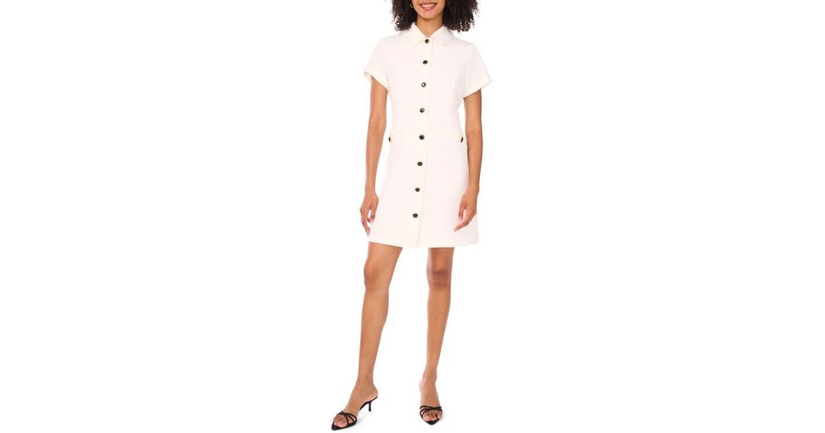Ted Baker Laguna Scuba Knit Shirtdress in White | Lyst