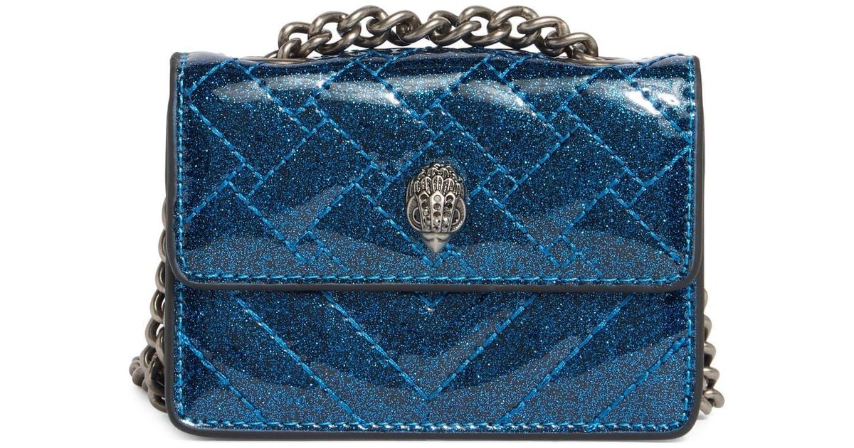 Kurt Geiger Micro Kensington Convertible Crossbody Bag in Blue | Lyst