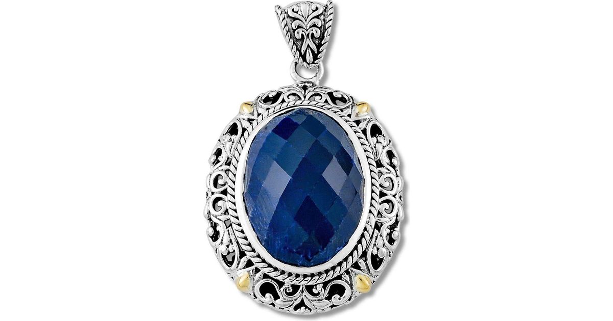 Samuel B. Sterling & 18K Corrundum Pendant in Blue | Lyst