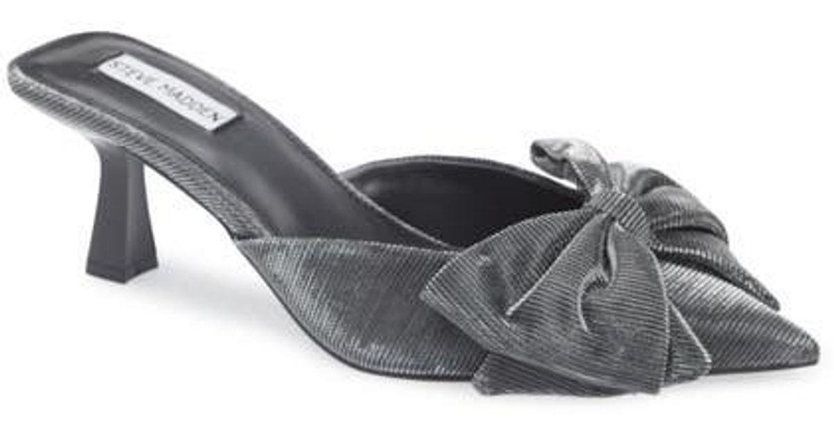 Steve Madden Ander Pointed Toe Kitten Heel Mule in White | Lyst