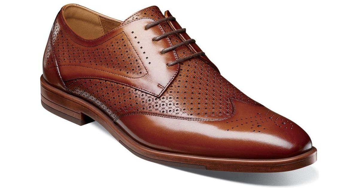 Stacy Adams Asher Wingtip Derby in Brown for Men | Lyst
