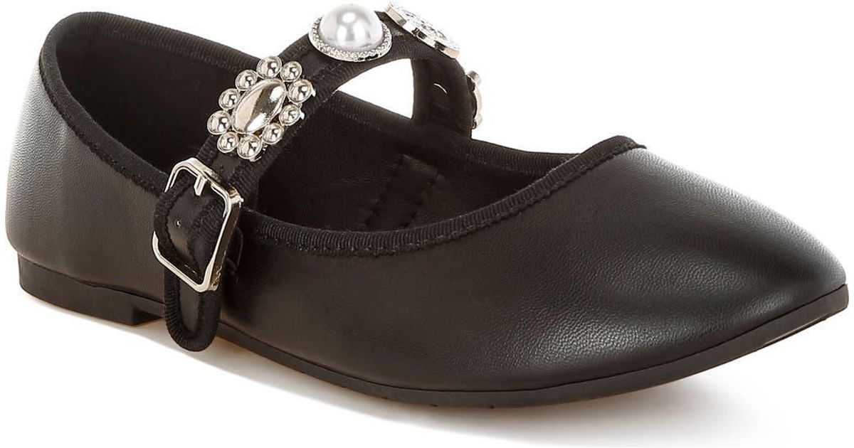 LONDON RAG Kavana Mary Jane Flat in Black | Lyst