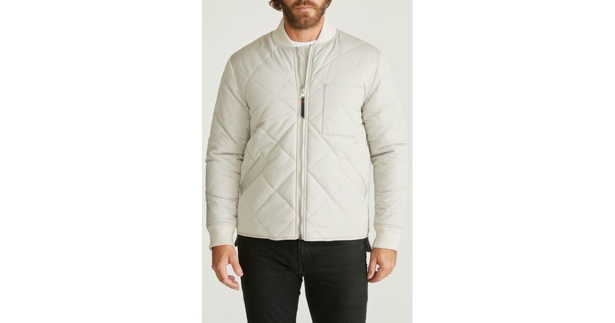 Robert Graham Reversible Quilted Bomber Jacket in Natural for Men | Lyst