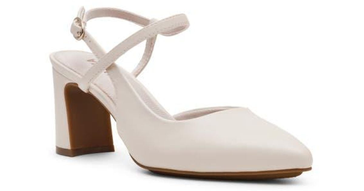 Anne Klein Bueles Ankle Strap Pump in White | Lyst