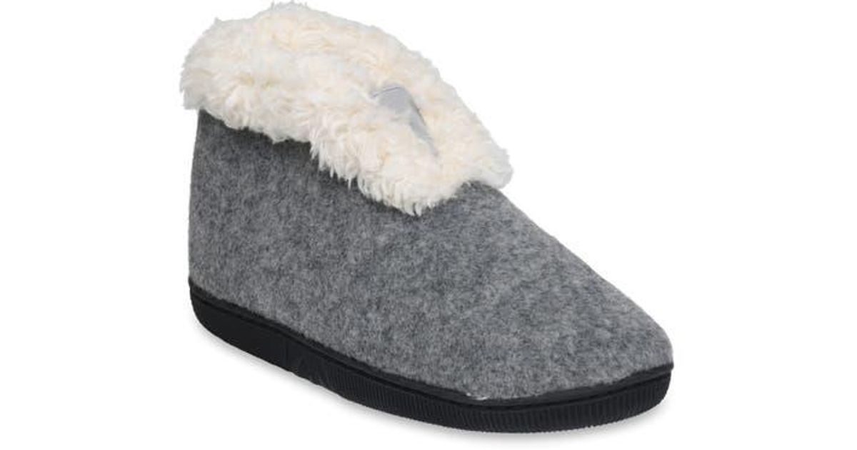 GAAHUU Faux Wool & Faux Shearling Slipper in Gray | Lyst