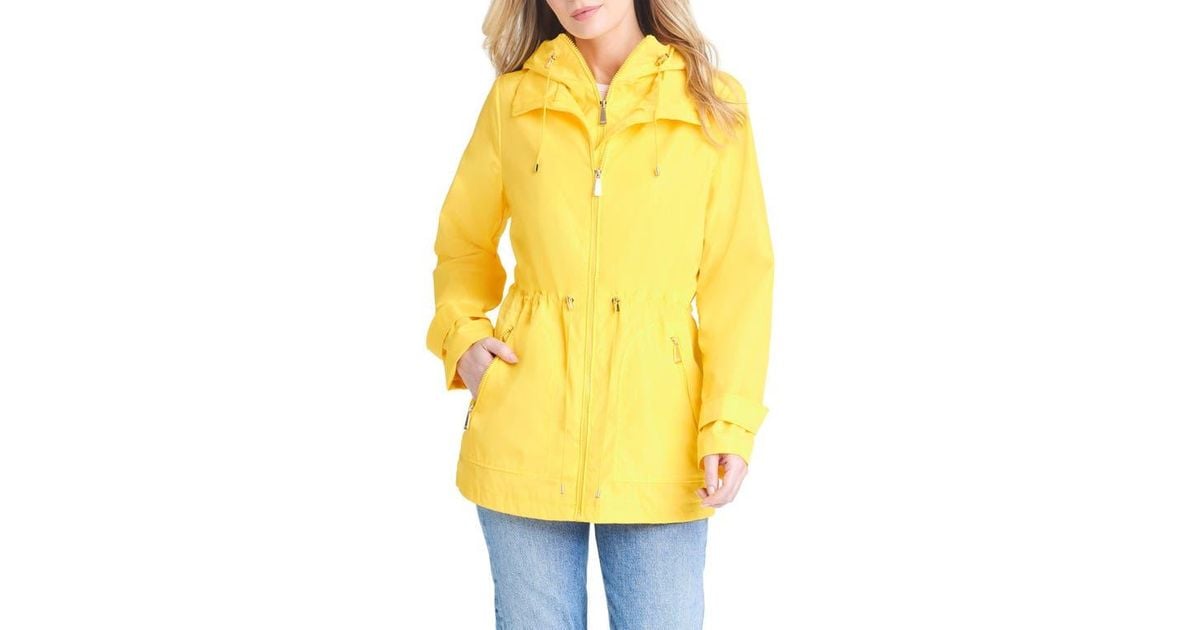 Kate Spade Water Resistant Anorak With Bib in Yellow | Lyst