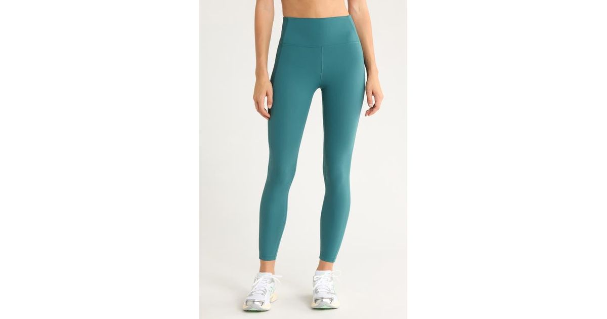 X By Gottex Rib Insert Activewear Leggings in Green | Lyst