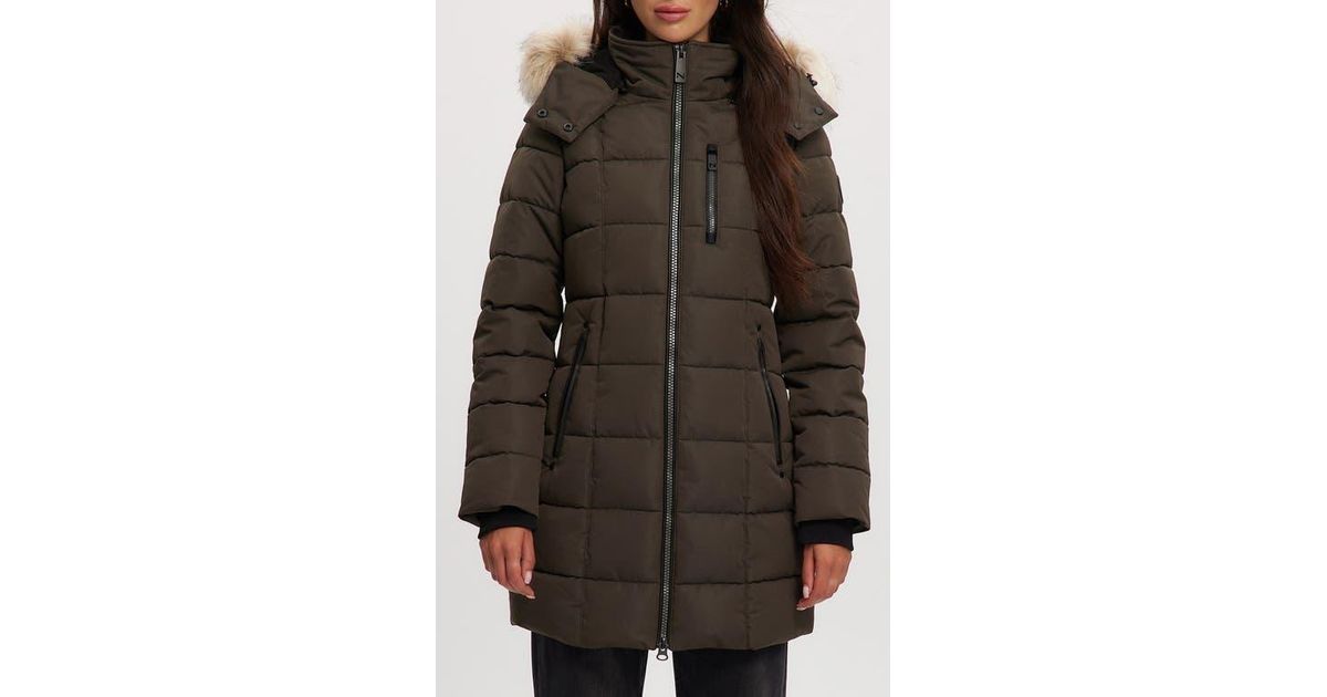 Noize Hannah Faux Fur Trim Hooded Parka | Lyst