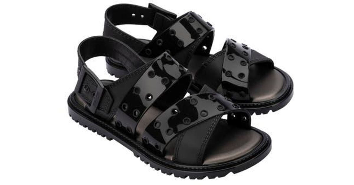 Melissa Lock Sandal in Black | Lyst