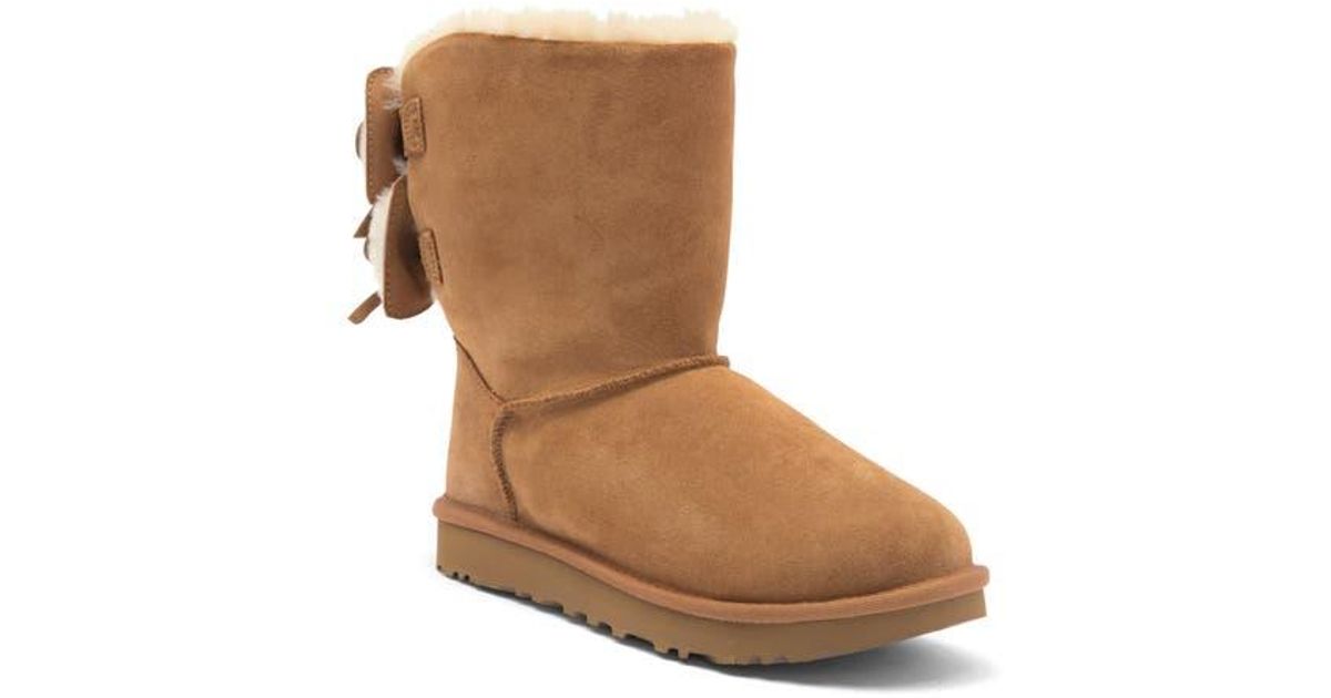 UGG Double Bow Wool-Lined Tall Boots in Brown | Lyst