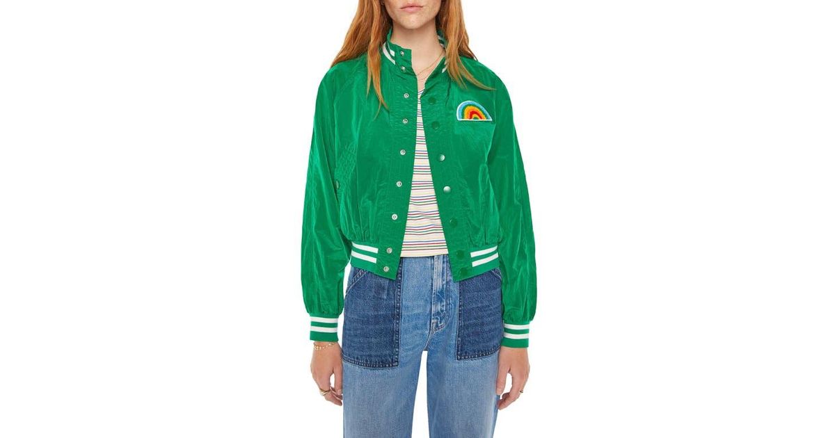 Mother The Second Wind Bomber Jacket in Green | Lyst