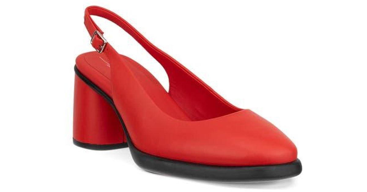 Ecco Sculpted Lx 55 Slingback Pump in Red | Lyst