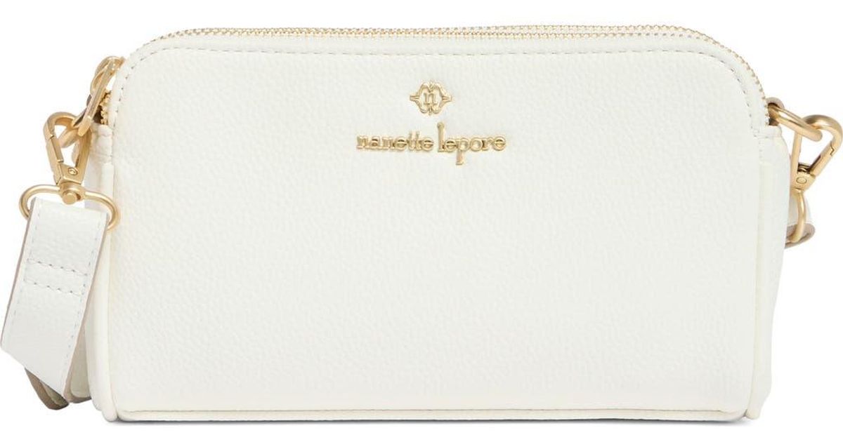 Nanette Lepore Triple Section Crossbody Bag in White | Lyst