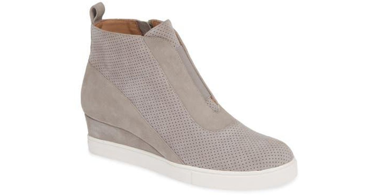 Linea Paolo Anna Wedge Sneaker in Brown | Lyst