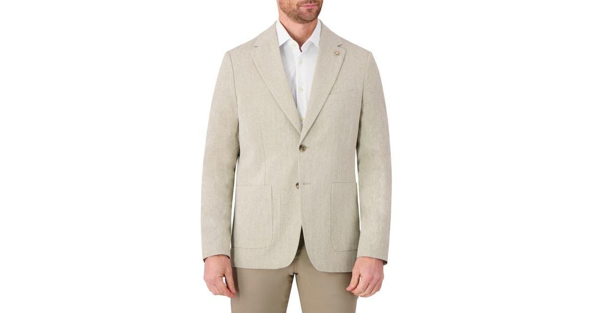 Report Collection Textured Sport Coat in Natural for Men | Lyst