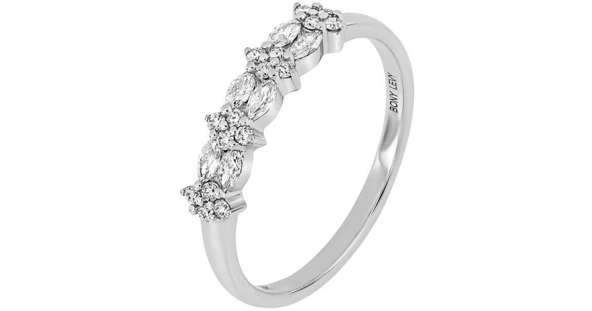 Bony Levy Gatsby Mixed Diamond Ring in White | Lyst